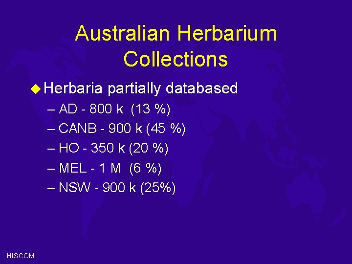 An Australian Virtual Herbarium Jim Croft Australian National