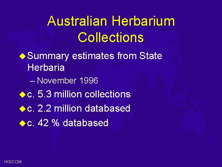 An Australian Virtual Herbarium Jim Croft Australian National