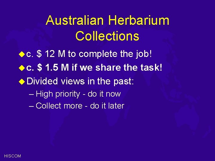 An Australian Virtual Herbarium Jim Croft Australian National