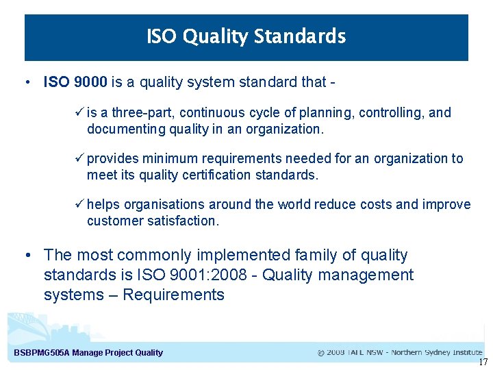 Manage Project Quality Processes Diploma of Project Management