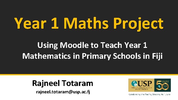 Year 1 Maths Project Using Moodle to Teach