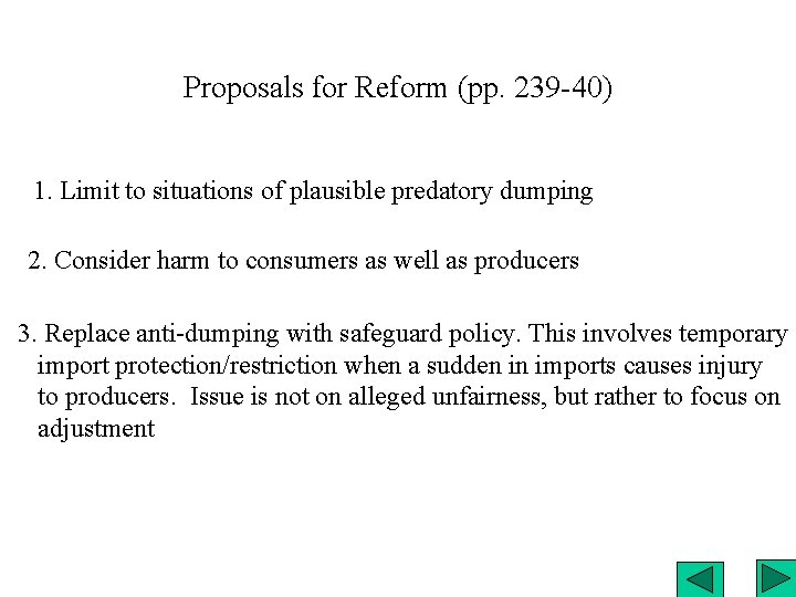 Chapter 11 Pushing Exports Link to syllabus Dumping