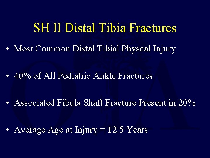 Pediatric Ankle Fractures Anthony I Riccio MD Texas