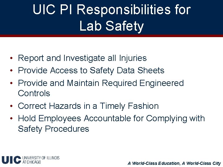Striving for Laboratory Safety ExcellenceWithout a Lot of