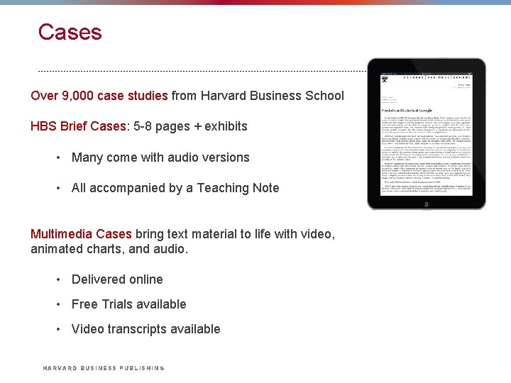 Harvard Business Publishing for Educators and Students hbsp