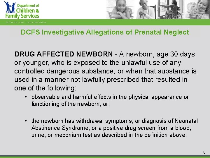 An Overview of DCFS Work with Substance Exposed