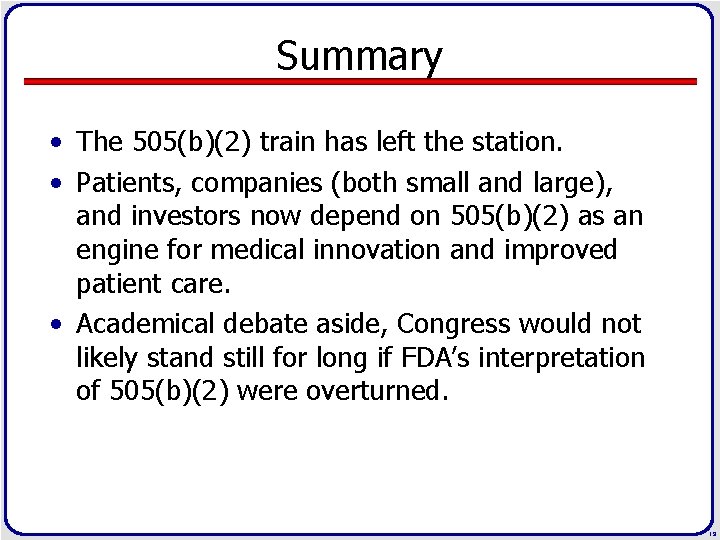Deciphering Section 505b2 and Its Implications for Innovation