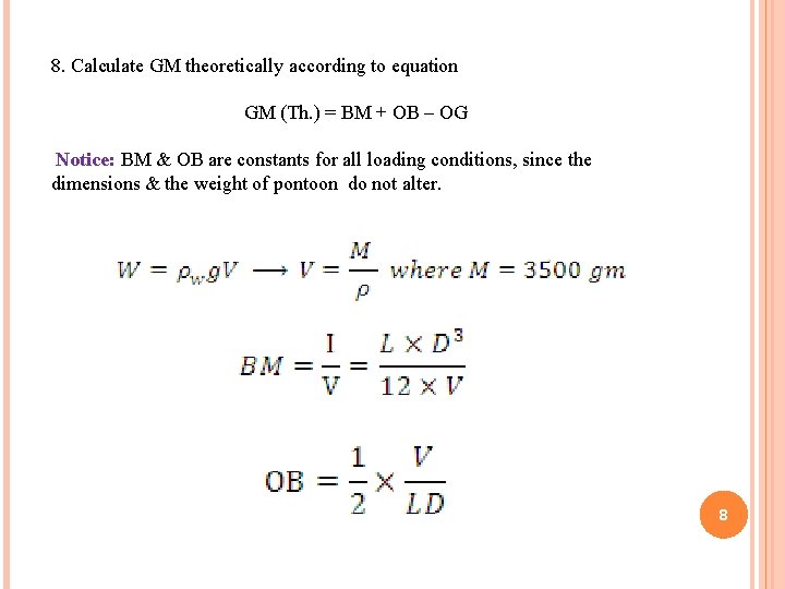 EXPERIMENT 2 BUOYANCY FLOTATION METACENTRIC HEIGHT PART 2