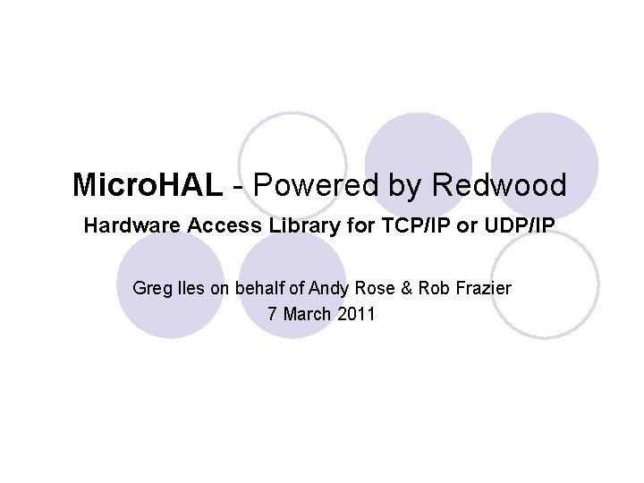 Micro HAL Powered by Redwood Hardware Access Library