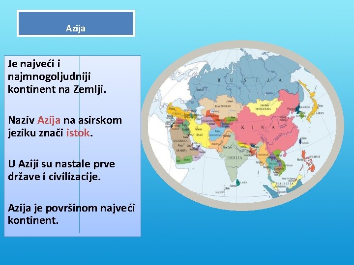 7 kontinenata Europa Je kontinent na kojem ivimo