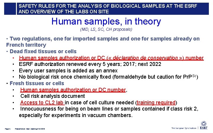 SAFETY RULES FOR THE ANALYSIS OF BIOLOGICAL SAMPLES