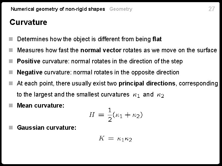 Numerical geometry of nonrigid shapes Geometry Numerical geometry