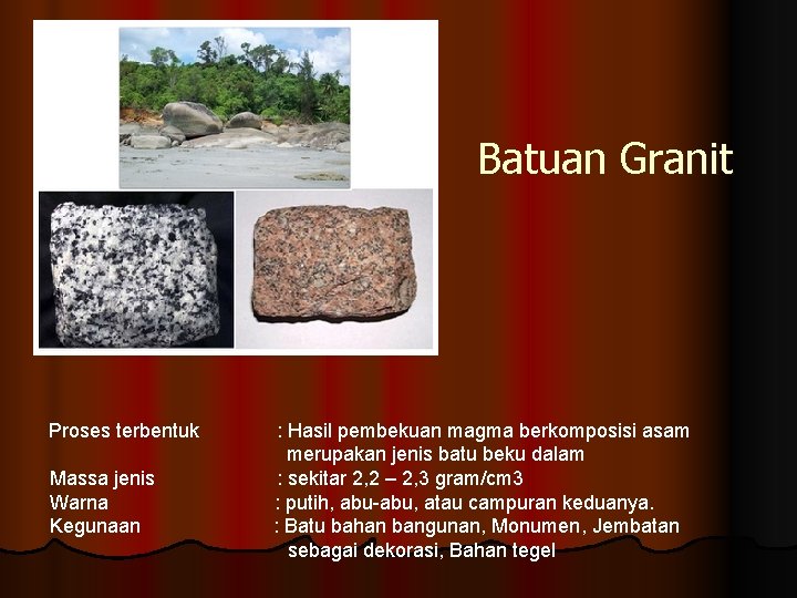 BERBGAI CONTOH BATUAN BEKU SEDIMEN DAN METAMORF Oleh
