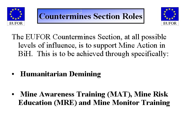 Joint Military Affairs Chief Countermines LTC Per Sandgren