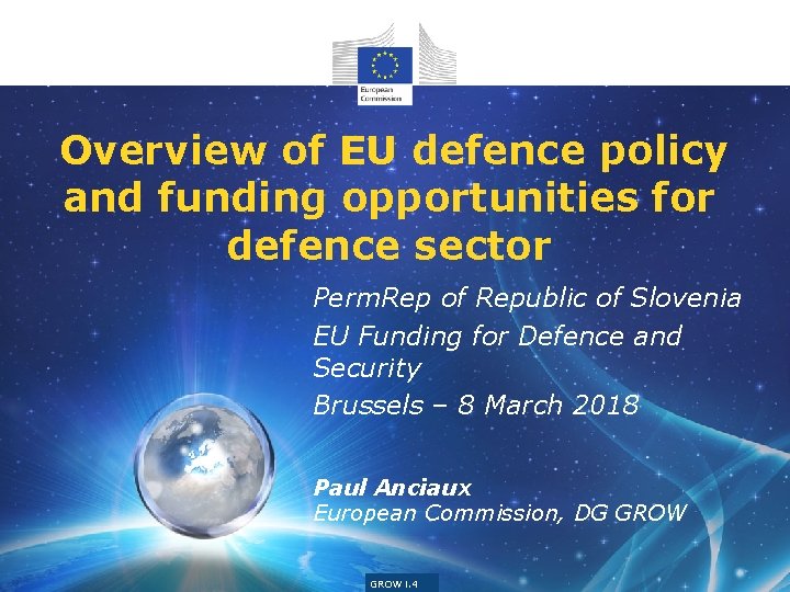 Overview of EU defence policy and funding opportunities