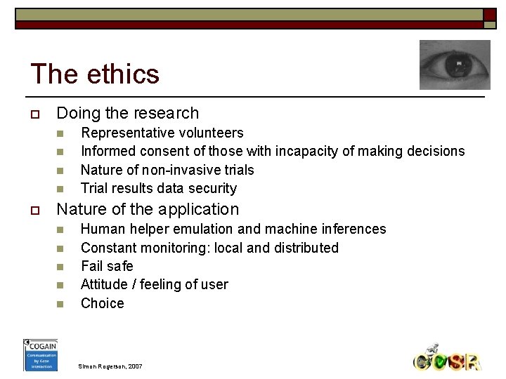 The Ethical Dimension of Collaboration Professor Simon Rogerson