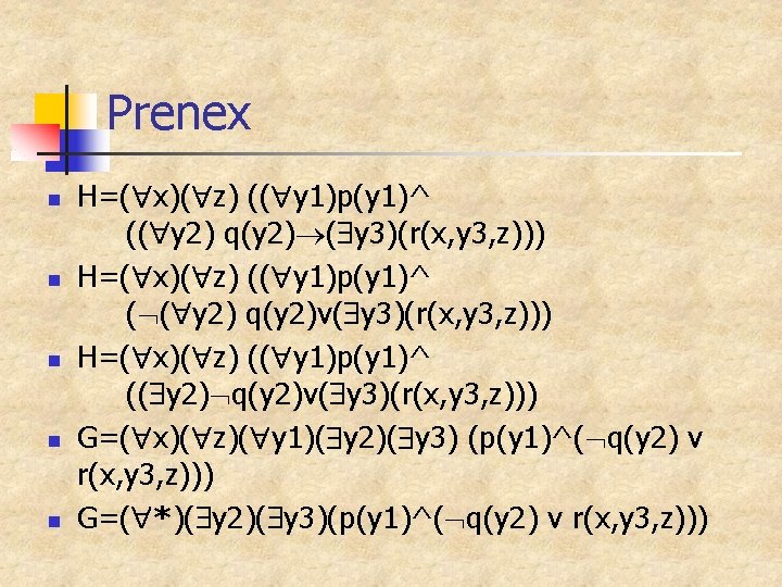 Lgica de Predicados Forma Prenex e Skolem Clusulas