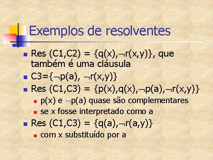 Lgica de Predicados Forma Prenex e Skolem Clusulas