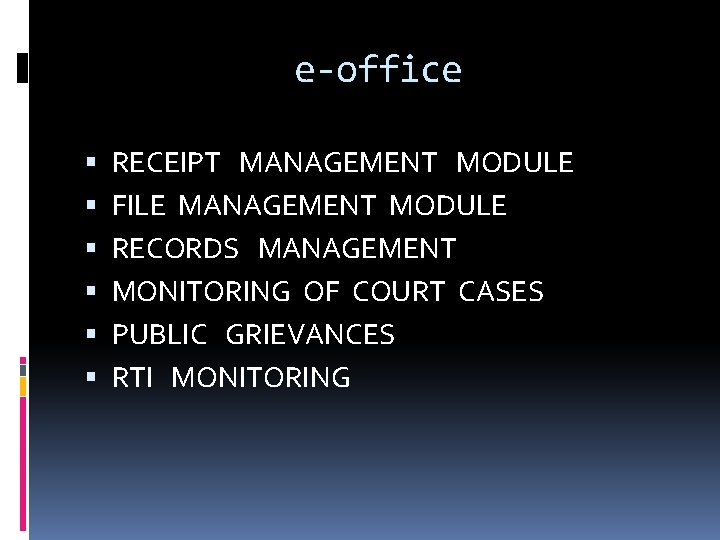 OFFICE PROCEDURE OBJECTIVE DEFINE DAK RECEIPTS DESCRIBE ROLE