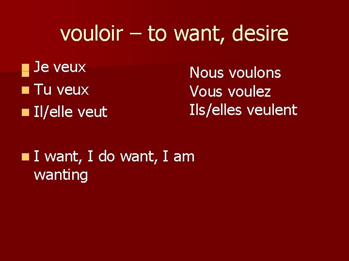 Verb Terms you must know n Infinitive this