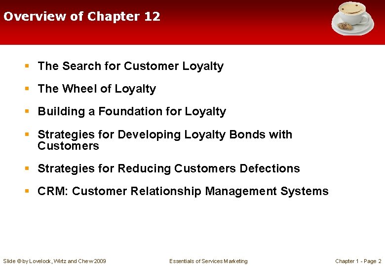 CHAPTER 12 Relationships and Building Loyalty Managing Slide