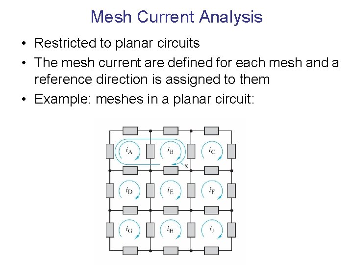 Lecture 8 Mesh Current Analysis ECE 205 Prof
