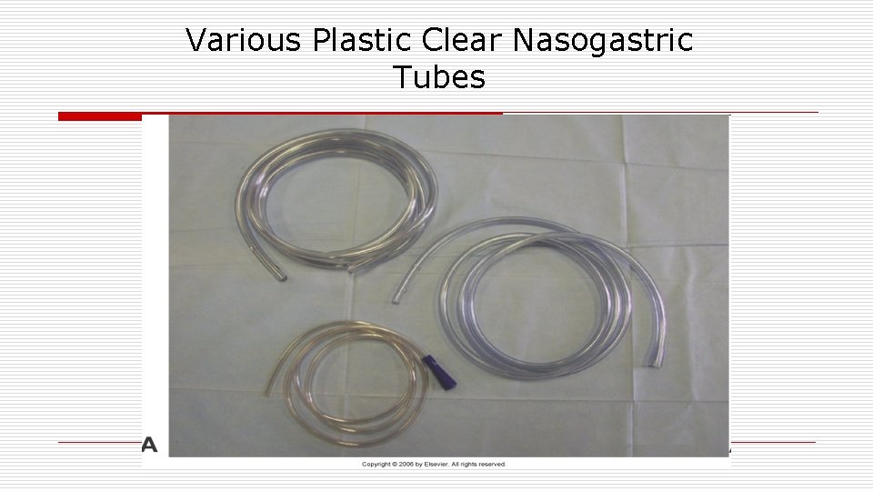 Various Plastic Clear Nasogastric Tubes The smaller end