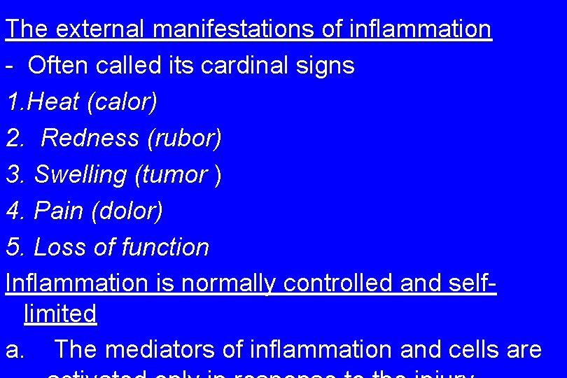 Acute and Chronic inflammation Fatima Obeidat MD Inflammation