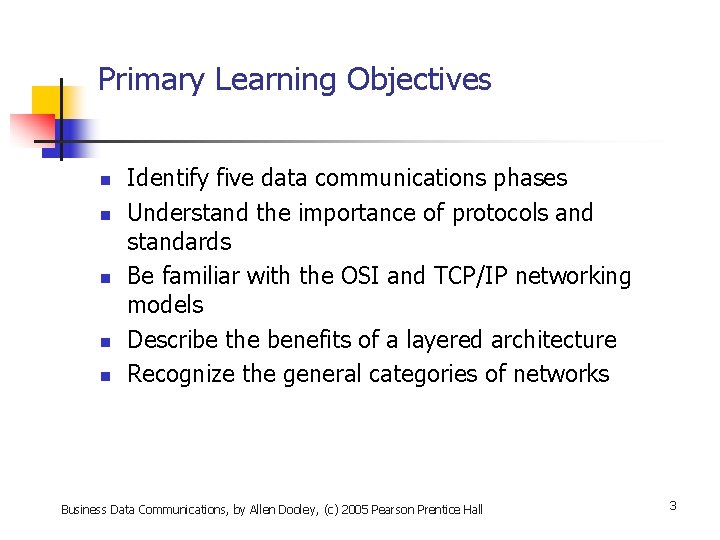 Business Data Communications Chapter One Introduction to Data