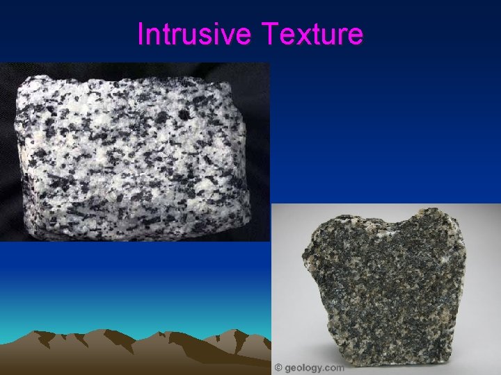 Igneous Rocks Standards Classify matter in a variety