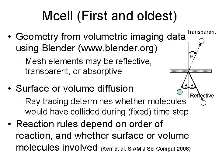 Spatial Stochastic Simulators Kim Avrama Blackwell George Mason