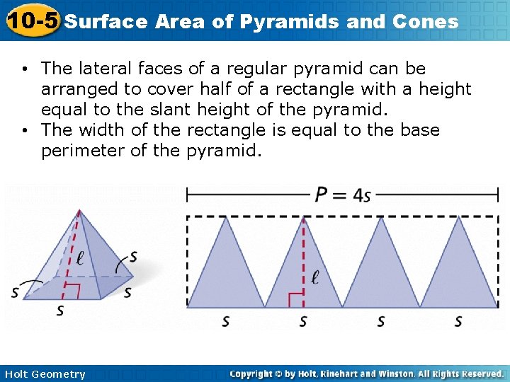 10 5 Surface Area of Pyramids and Cones