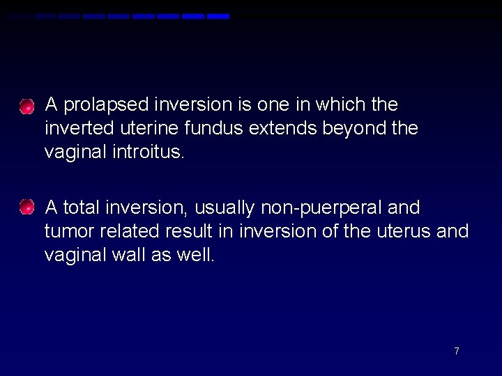 UTERINE INVERSION ANUPAMA TAMRAKAR OBGYN YNC 1 Introduction