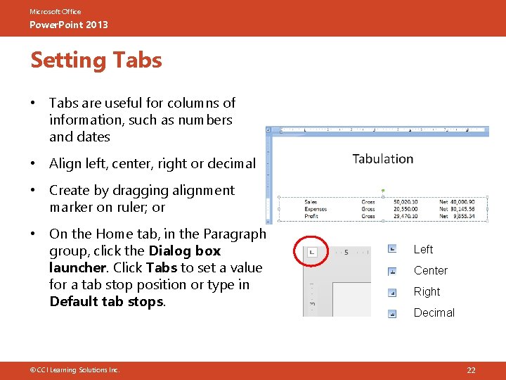 Microsoft Office Power Point 2013 Courseware 3256 Lesson