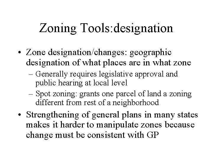 Zoning Adapted from Arthur OSullivan Urban Economics chapters