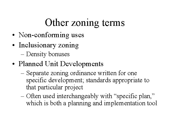 Zoning Adapted from Arthur OSullivan Urban Economics chapters