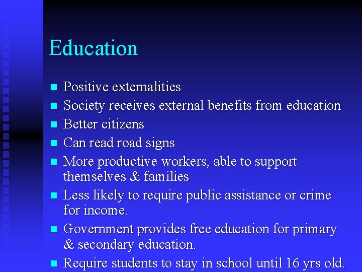 Chapter 3 section 3 Public Goods and Externalities