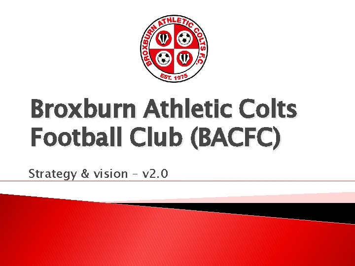 Broxburn Athletic Colts Football Club BACFC Strategy vision