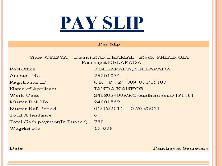 EMUSTER ROLL EMEASUREMENT BOOK WAGE LIST PAY SLIP