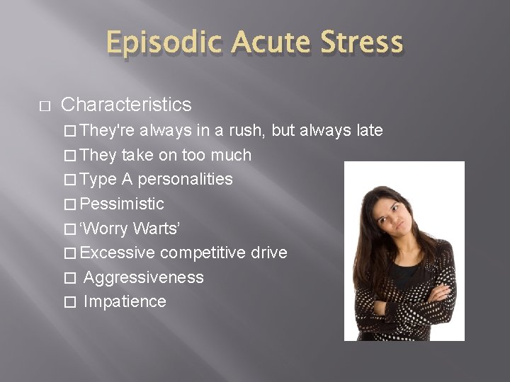 STRESS MANAGEMENT Kristin Mc Cabe B S Exercise