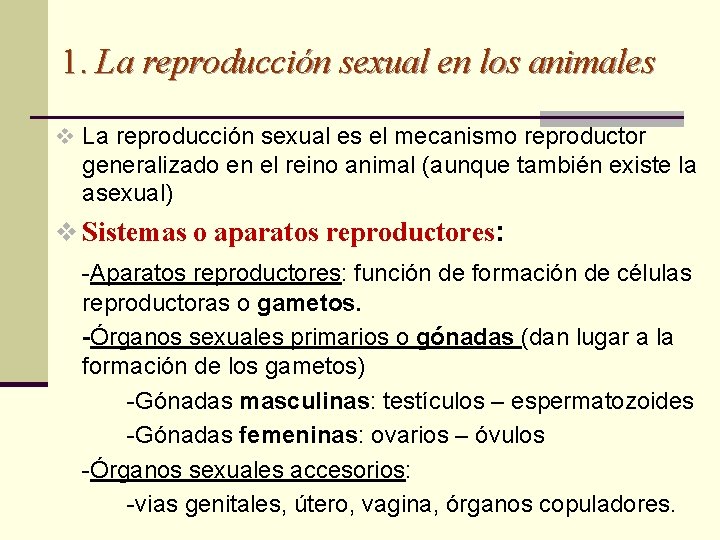 T 5 La Reproduccin Sexual en animales y