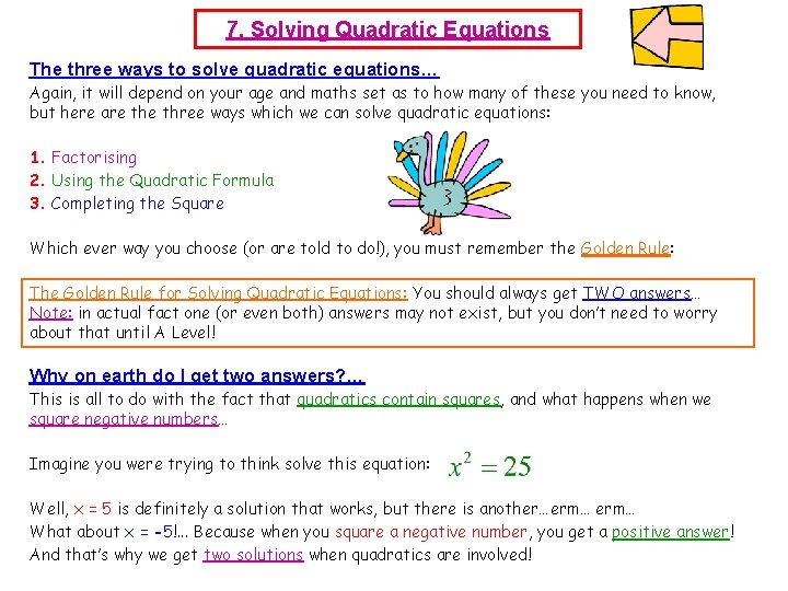 Mr Bartons Maths Notes Algebra 7 Solving Quadratic