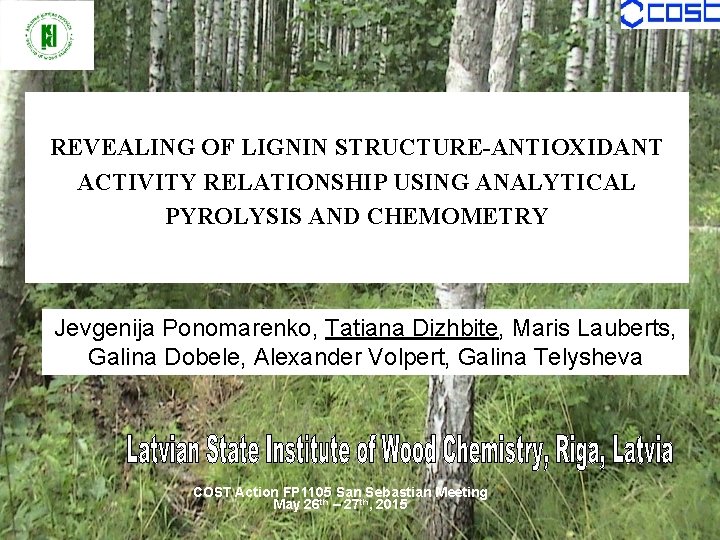 REVEALING OF LIGNIN STRUCTUREANTIOXIDANT ACTIVITY RELATIONSHIP USING ...