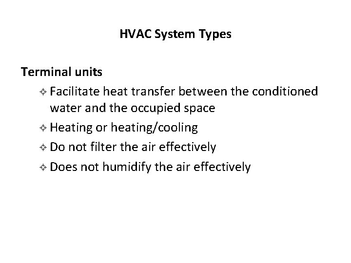 Introduction to Energy Management WeekLesson 7 HVAC System