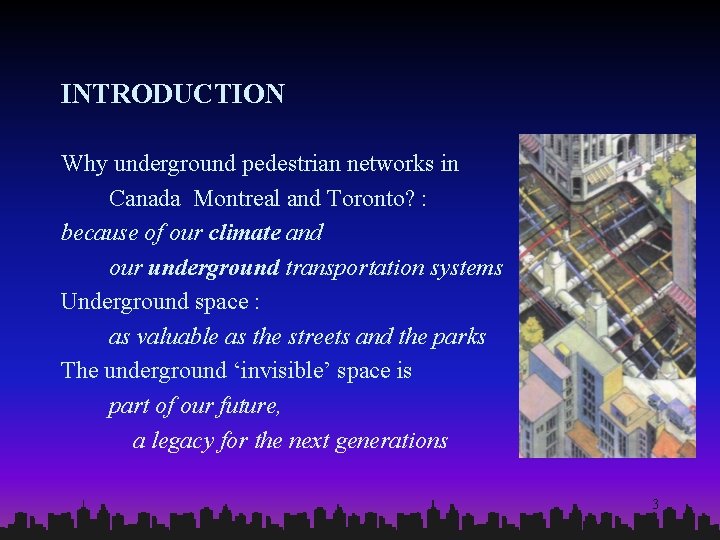 Planning Development and Management of Underground Space in