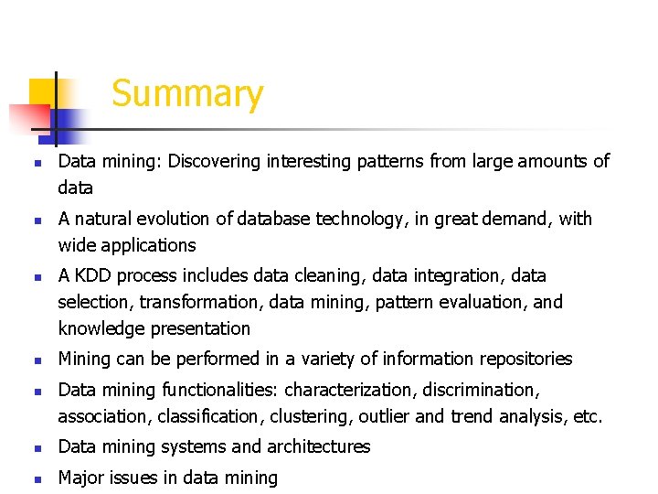 Temple University CIS Dept CIS 664 Knowledge Discovery