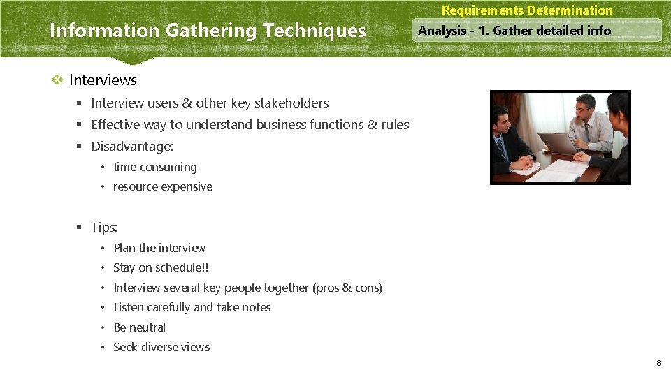 Investigating System Requirements Chapter 2 Where are we