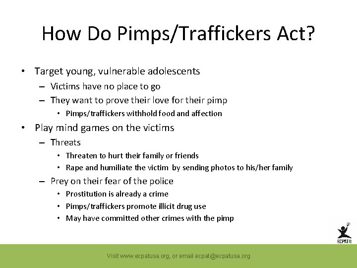 Uncovering the Truth Identifying and Assisting Sex Trafficked