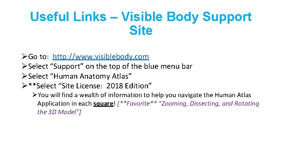 Visible Body OTC How to Access Your Visible