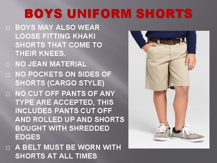 OJHS DRESS CODE AND UNIFORM POLICY 2018 2019